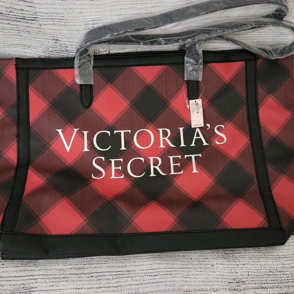 Victoria's Secret | Bags | Nwt Victoria Secret Tote Bag In Redblack ...